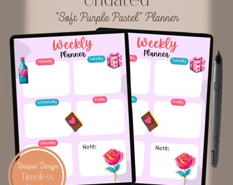 Pastel Weekly Planner - Etsy