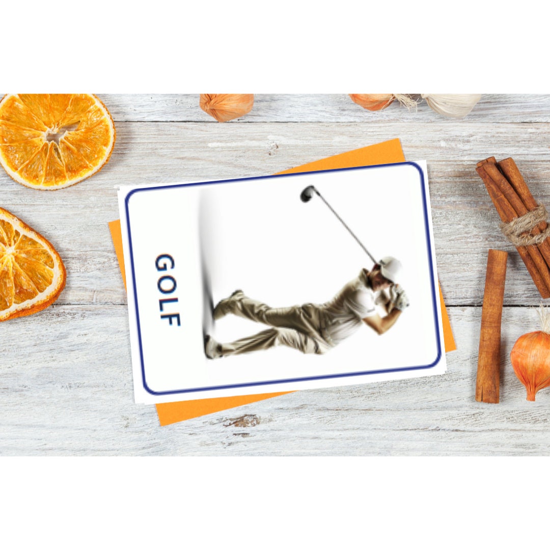 32 PNG Sports Flash Cards, Printable Montessori Cards, Nomenclature ...
