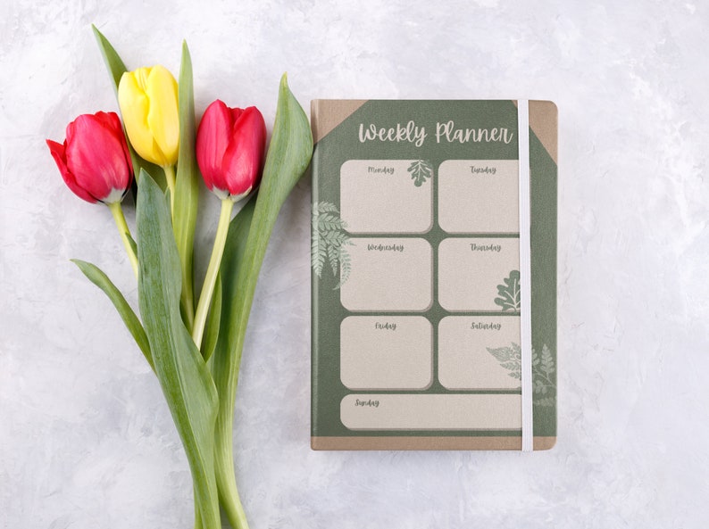 Green Rustic Aesthetic Weekly Planner Stay Organized and Adorably ...
