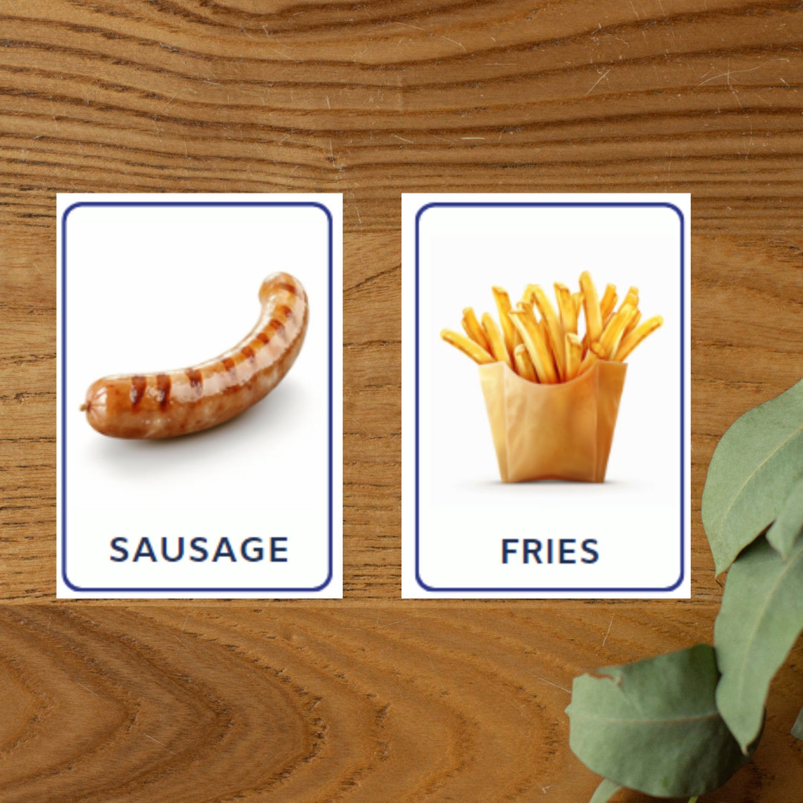 32 PNG Montessori Fast Food Flashcards, Nomenclature Cards, Toddler ...