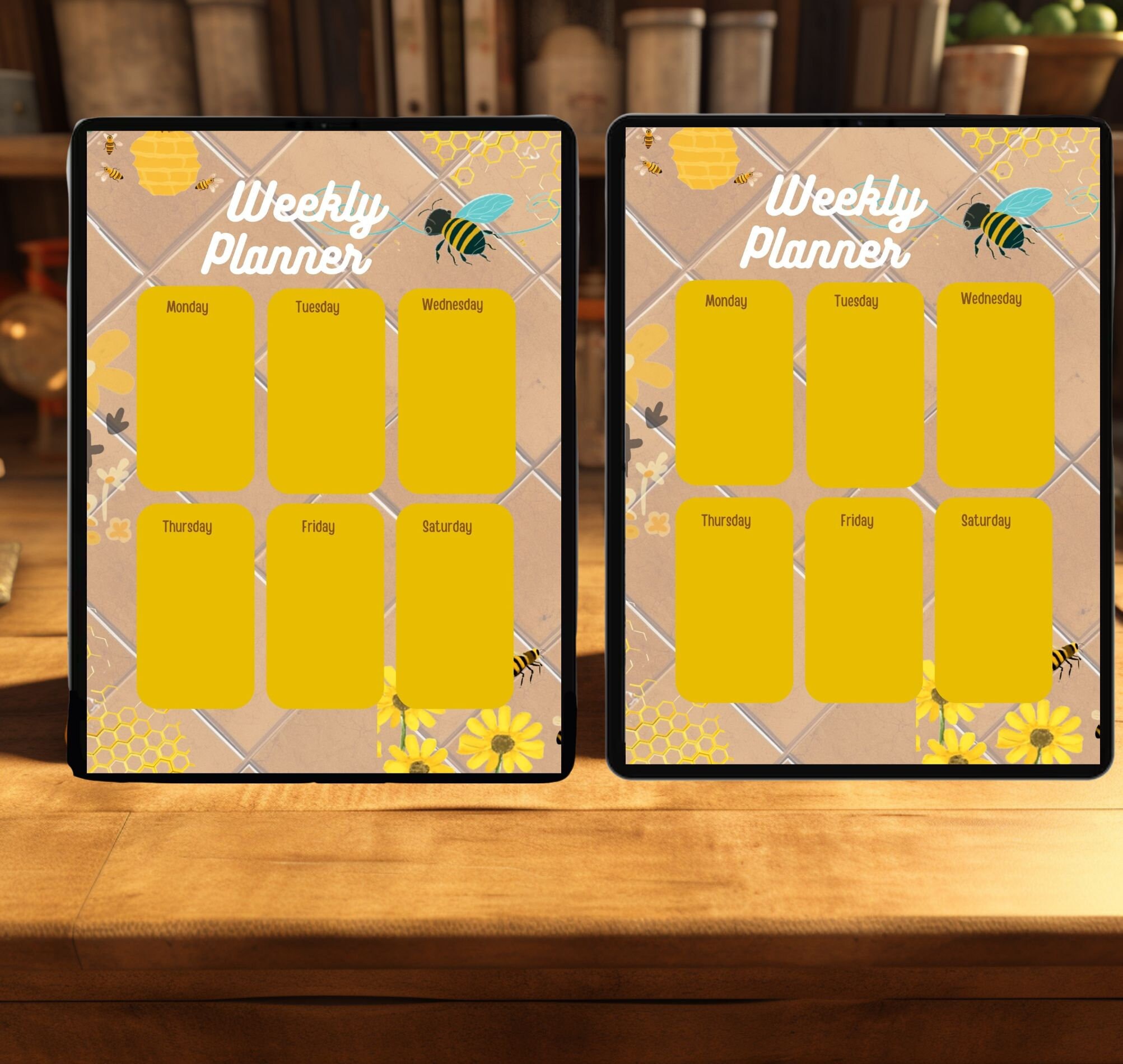 Brown Yellow Playful Weekly Planner Stay Organized and Adorably Stylish ...