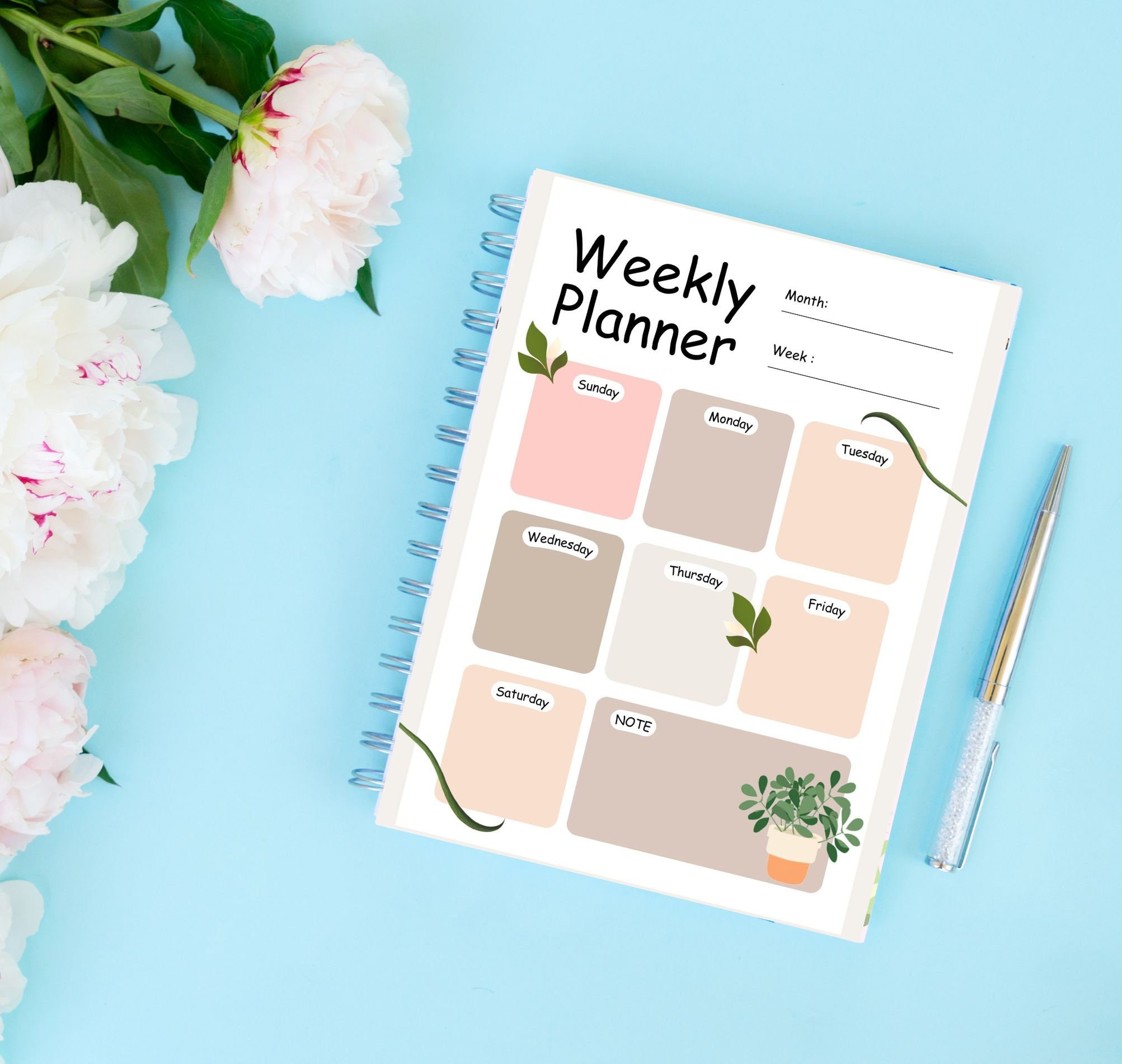 Green Tropical Weekly Planner Stay Organized and Adorably Stylish With ...