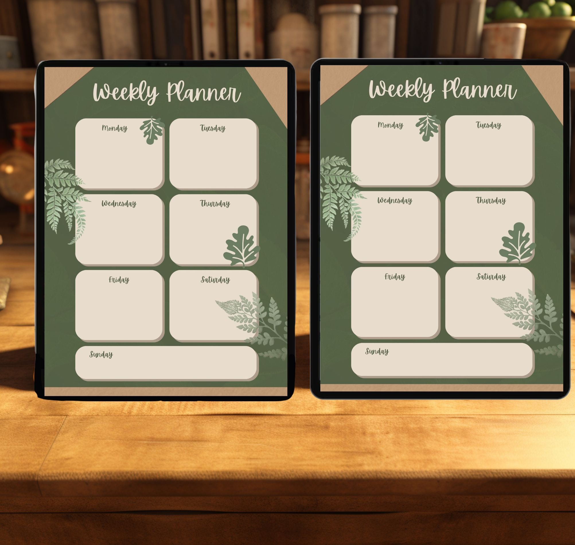 Green Rustic Aesthetic Weekly Planner Stay Organized and Adorably ...