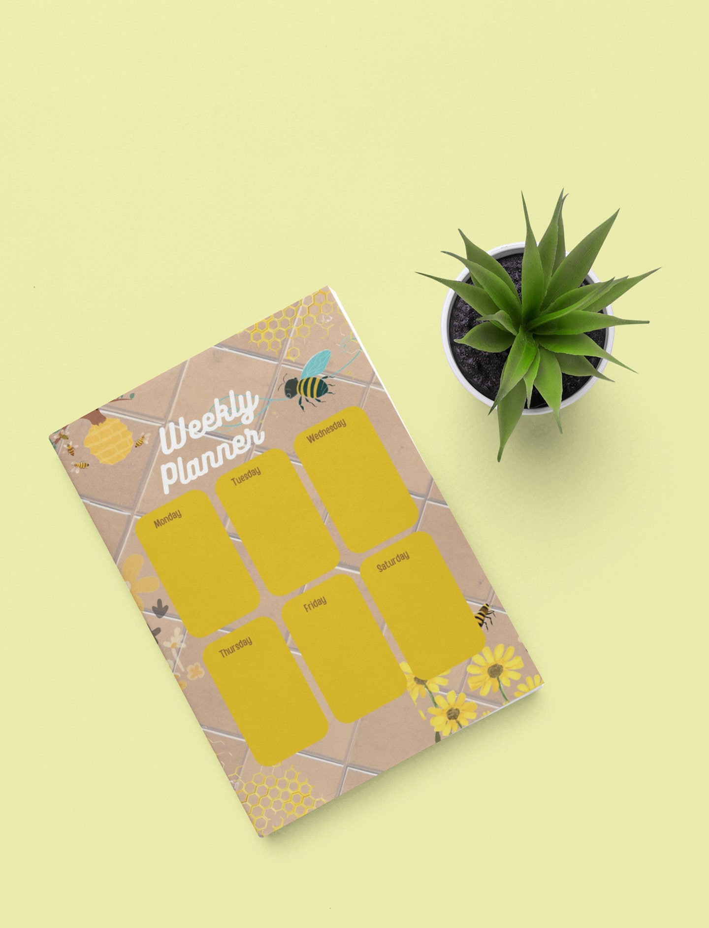 Brown Yellow Playful Weekly Planner Stay Organized and - Etsy