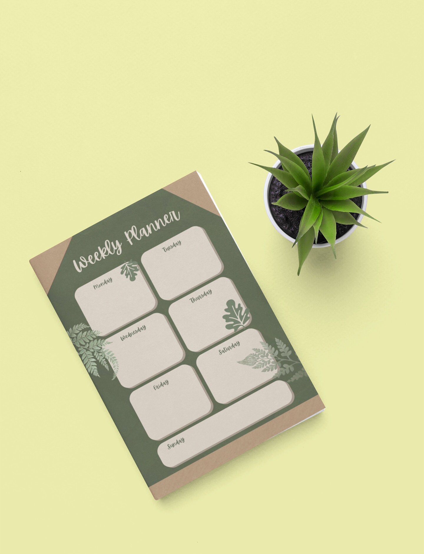 Green Rustic Aesthetic Weekly Planner Stay Organized and Adorably ...