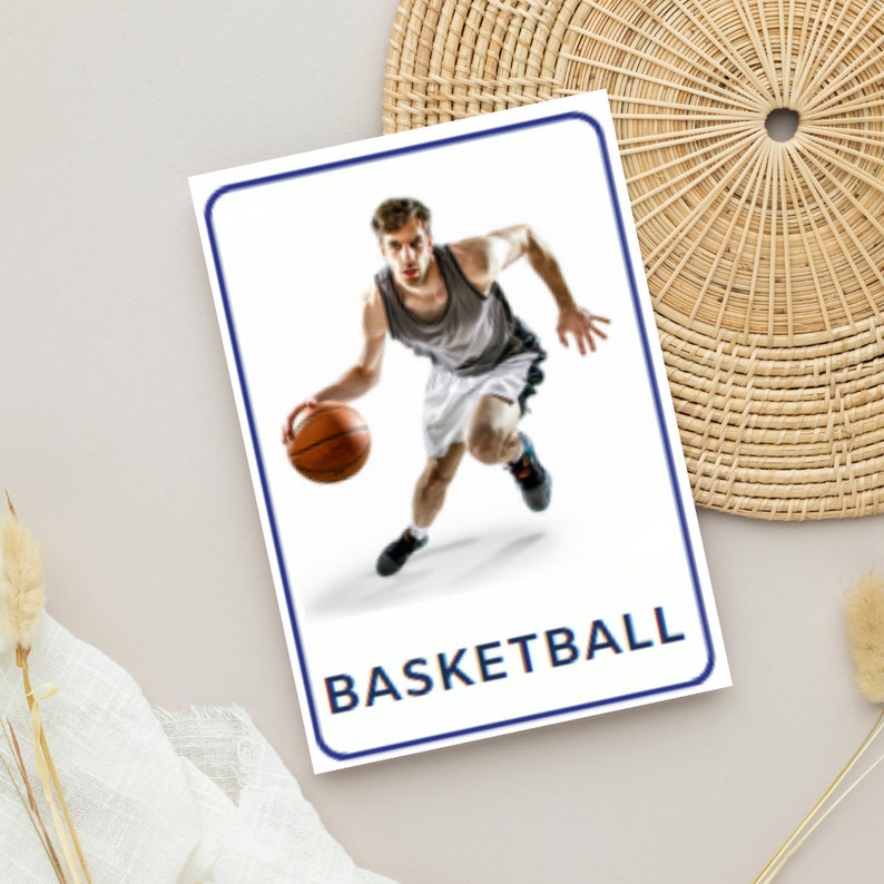 32 PNG Sports Flash Cards, Printable Montessori Cards, Nomenclature ...