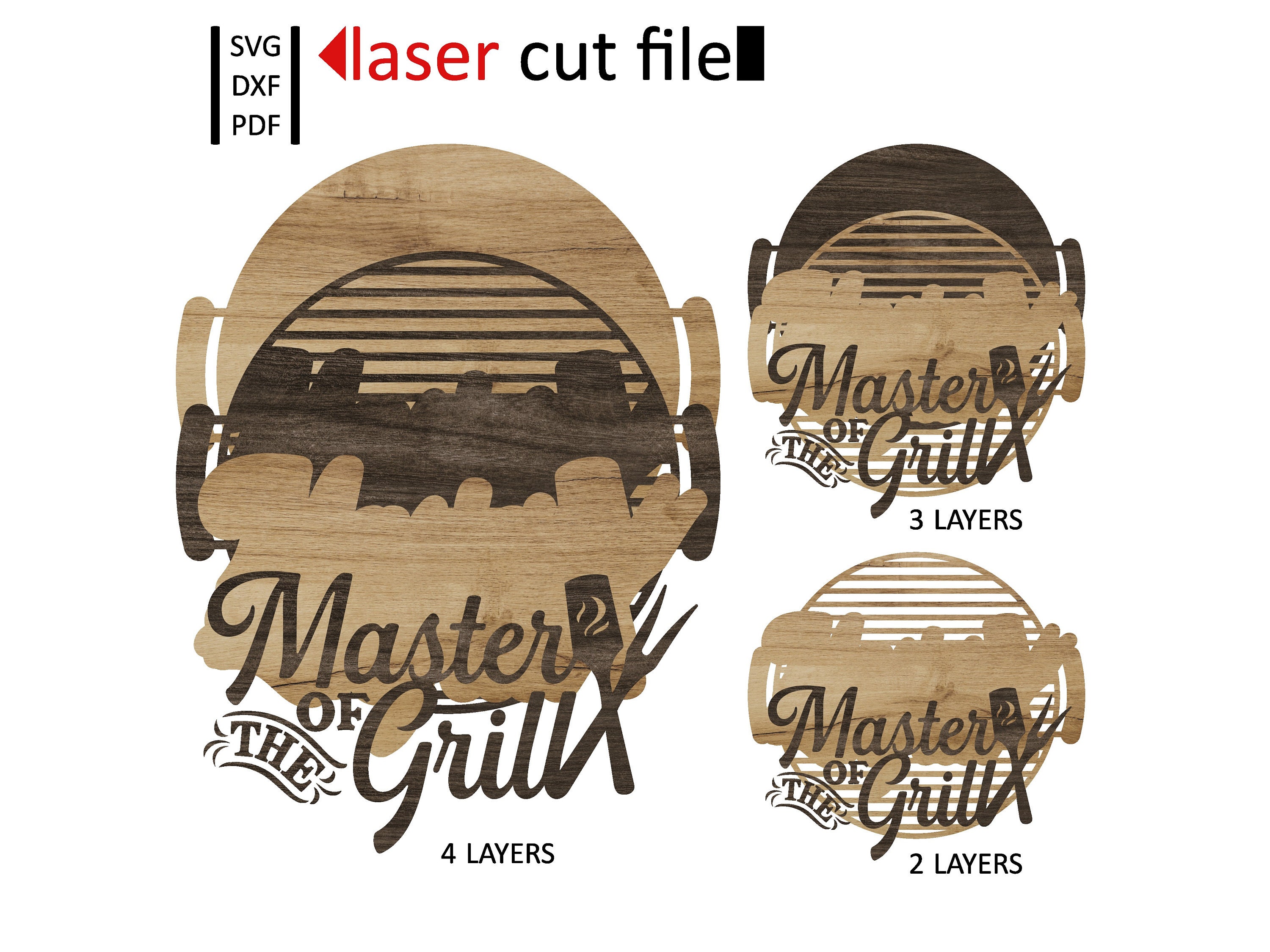 BBQ SVG DXF Files for Laser Cut, Master of the Grill Laser Cutting ...