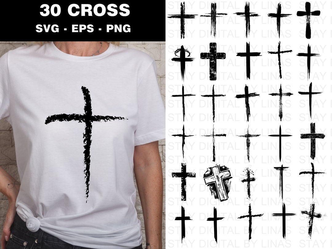 Distressed Cross, Rugged Crosses, Old Crosses - Digital Files - Svg ...
