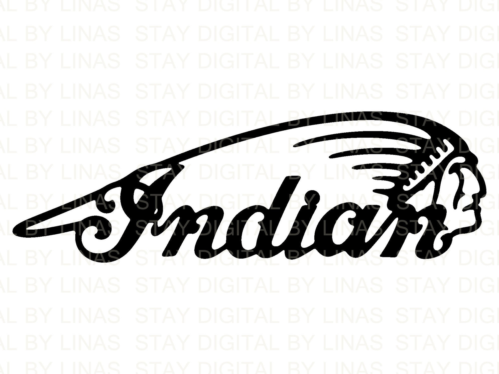 Indian Motorcycle Logo Digital Files for Laser Cutting Igs, Stl, Stp ...