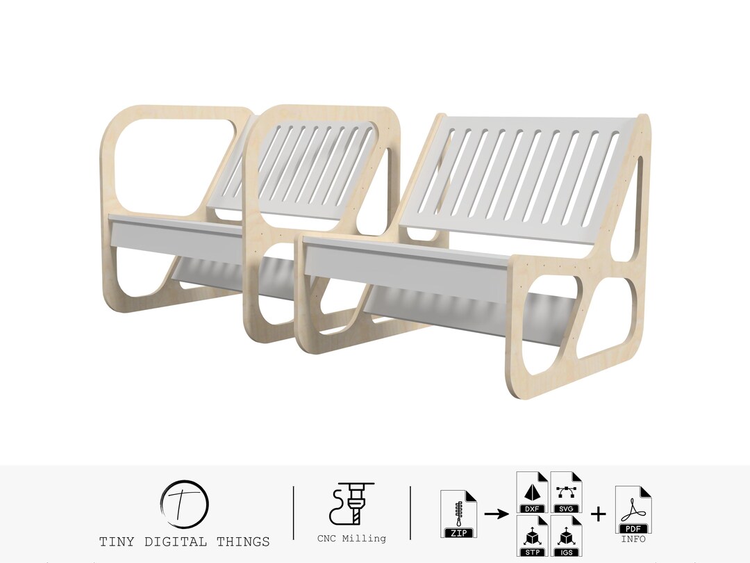 Wooden Lounge Chair CNC Cut Files | Lounge Chair | Lounge Chair DXF ...