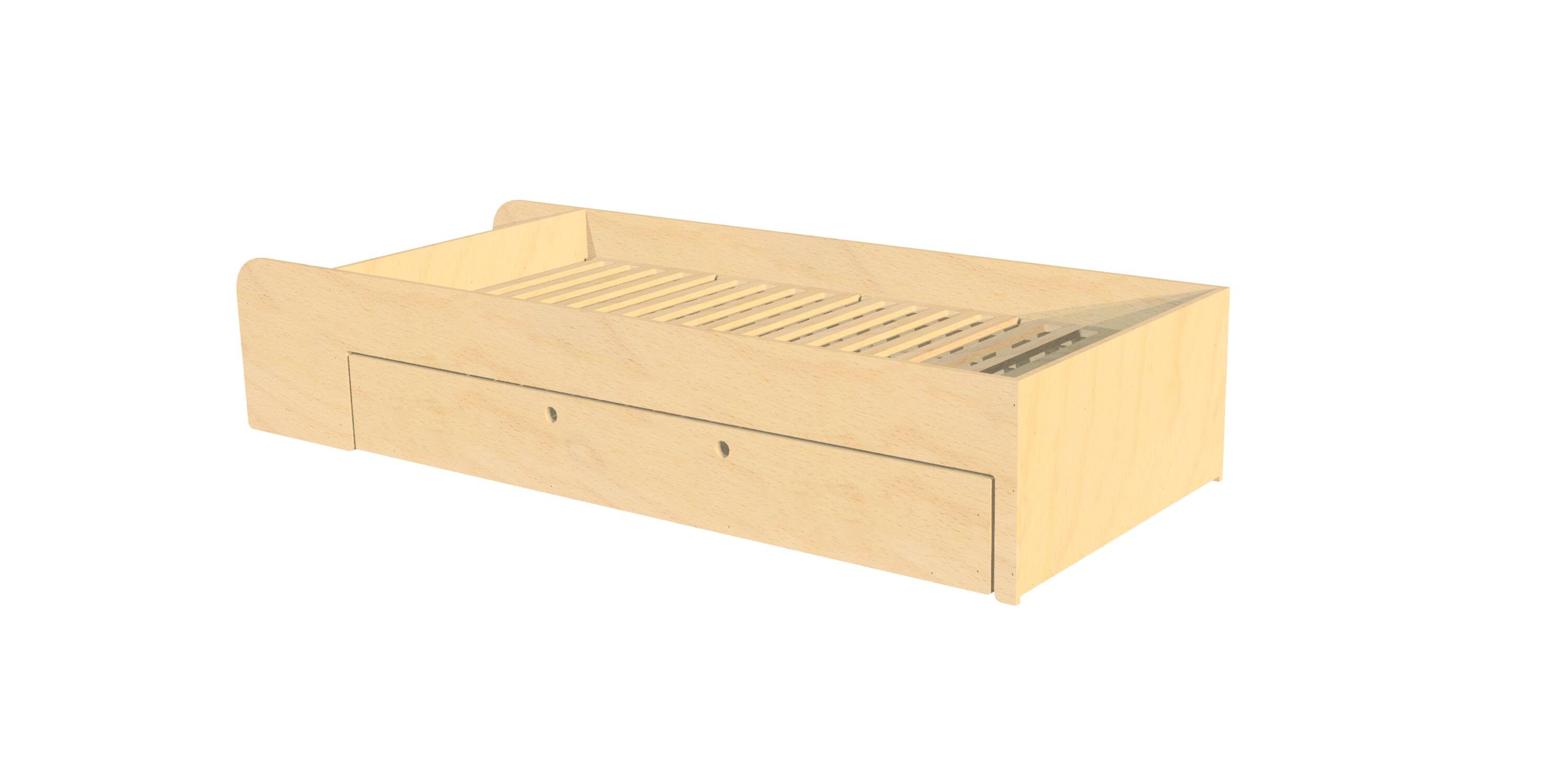 Wooden Bed for Children Digital Files for CNC Cutting Igs, Stl, Stp ...