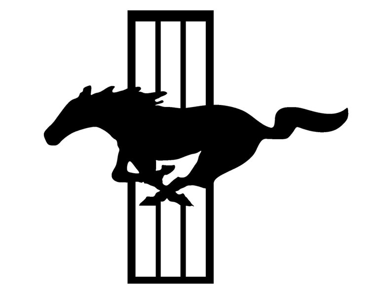 Ford Mustang Logo Digital Files for Laser Cutting Igs, Stl, Stp, Dxf ...