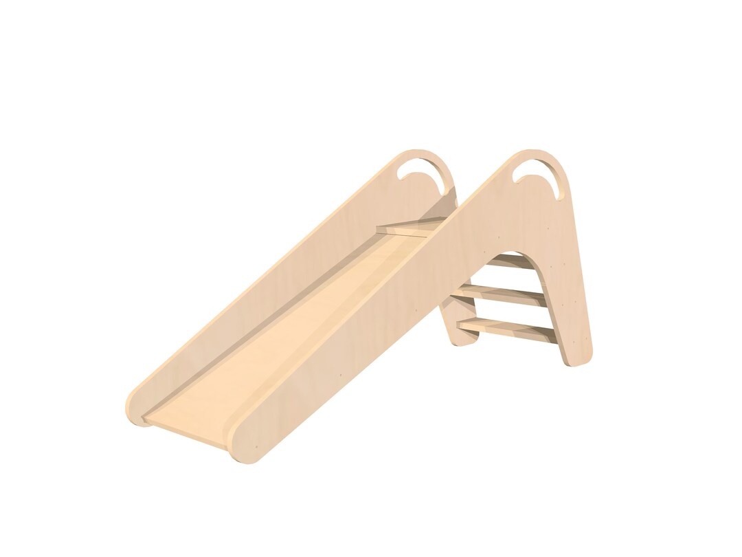 Wooden Indoor Toddler Slide, Safe Montessori Activity at Home Digital ...
