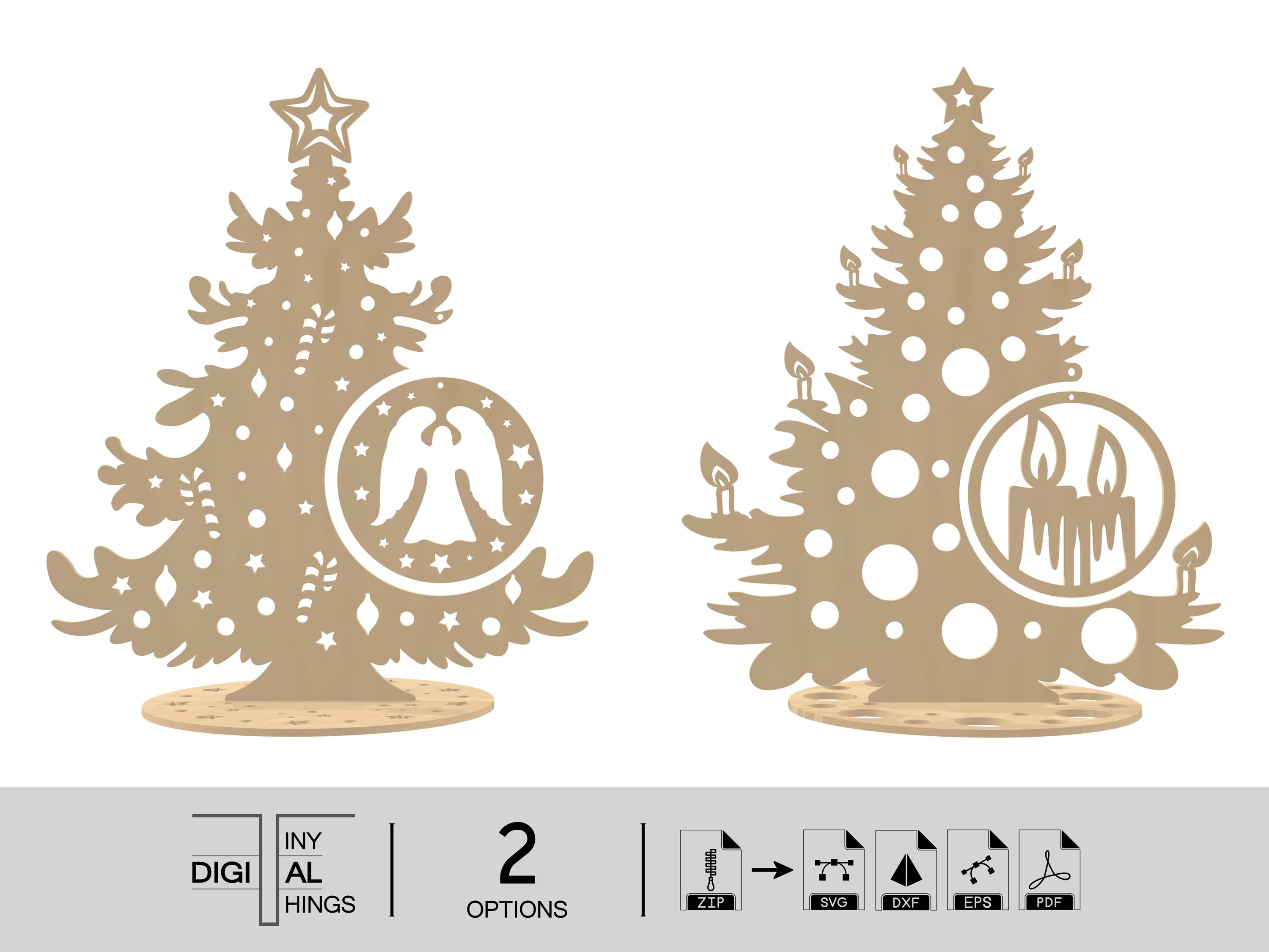 Christmas Tree DXF, SVG Files for Laser Cutting Christmas Tree SVG ...