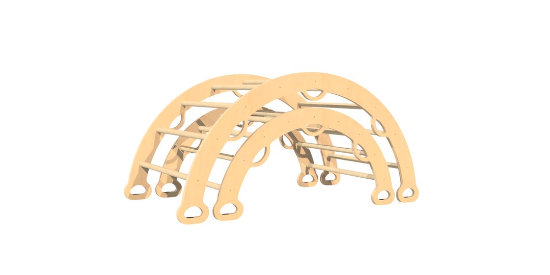 2 Climbing Arches / Rocking Chair With Wooden Round Crossbars Digital ...
