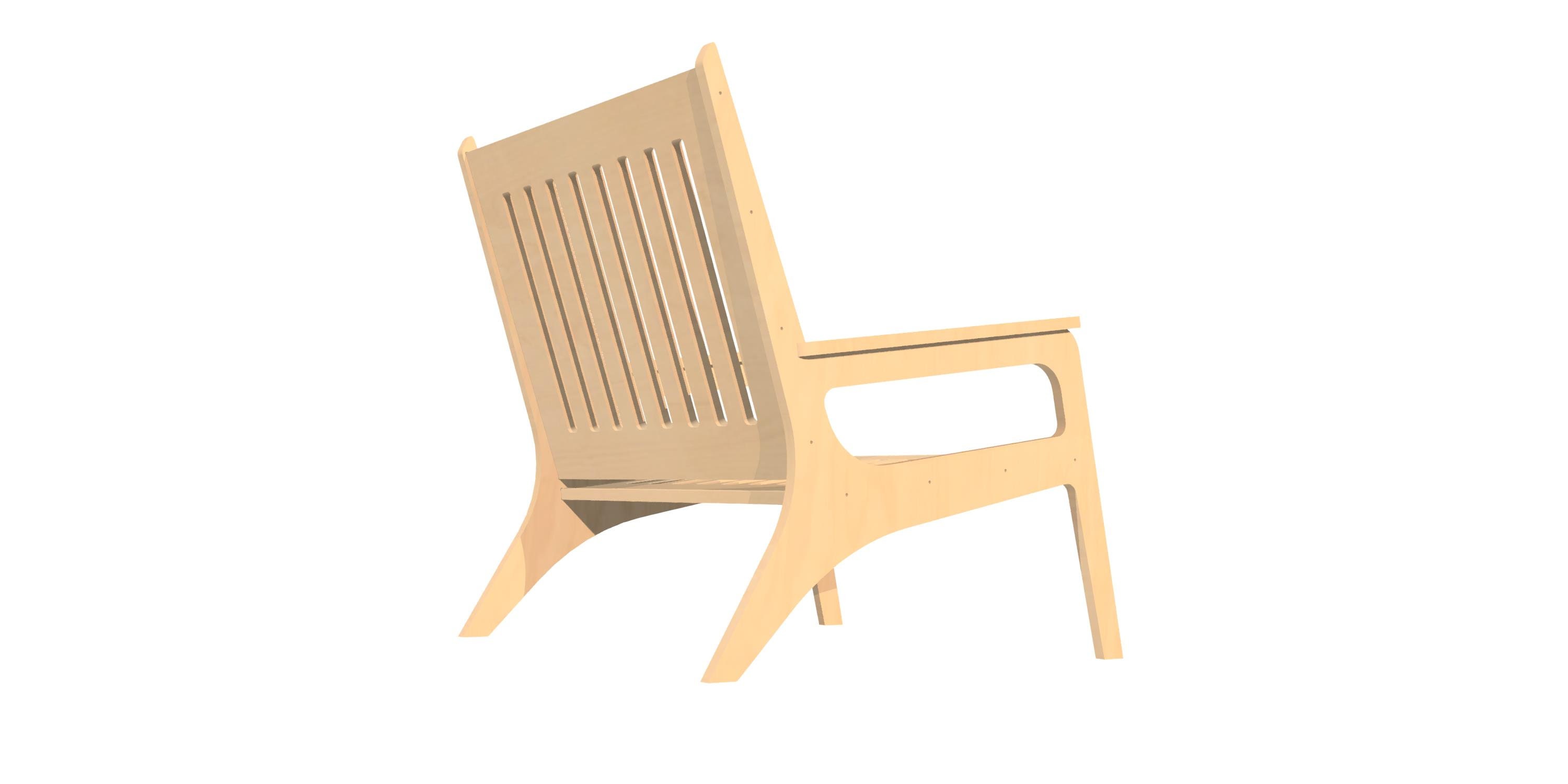 Lounge Chair Digital Files for CNC Cutting Igs, Stl, Stp, Dxf - Etsy