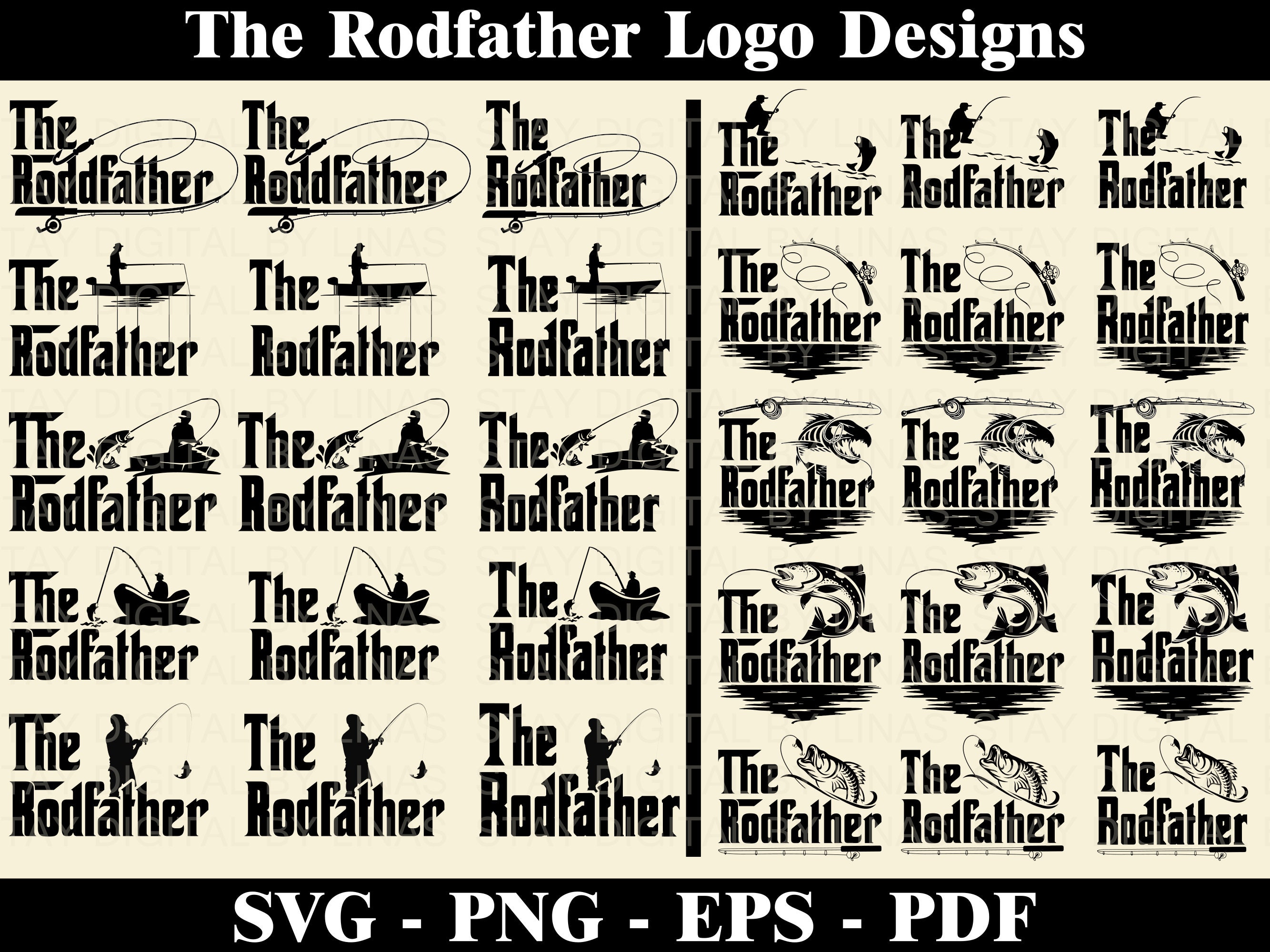 The Rodfather SVG/ Fisherman SVG/ Father Day Svg / Tshirt Svg / Vector ...