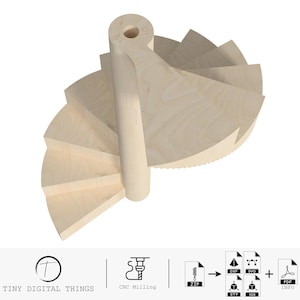 Wooden Spiral Staircase CNC Cut Files | Spiral Stairs | Modern Stairs ...