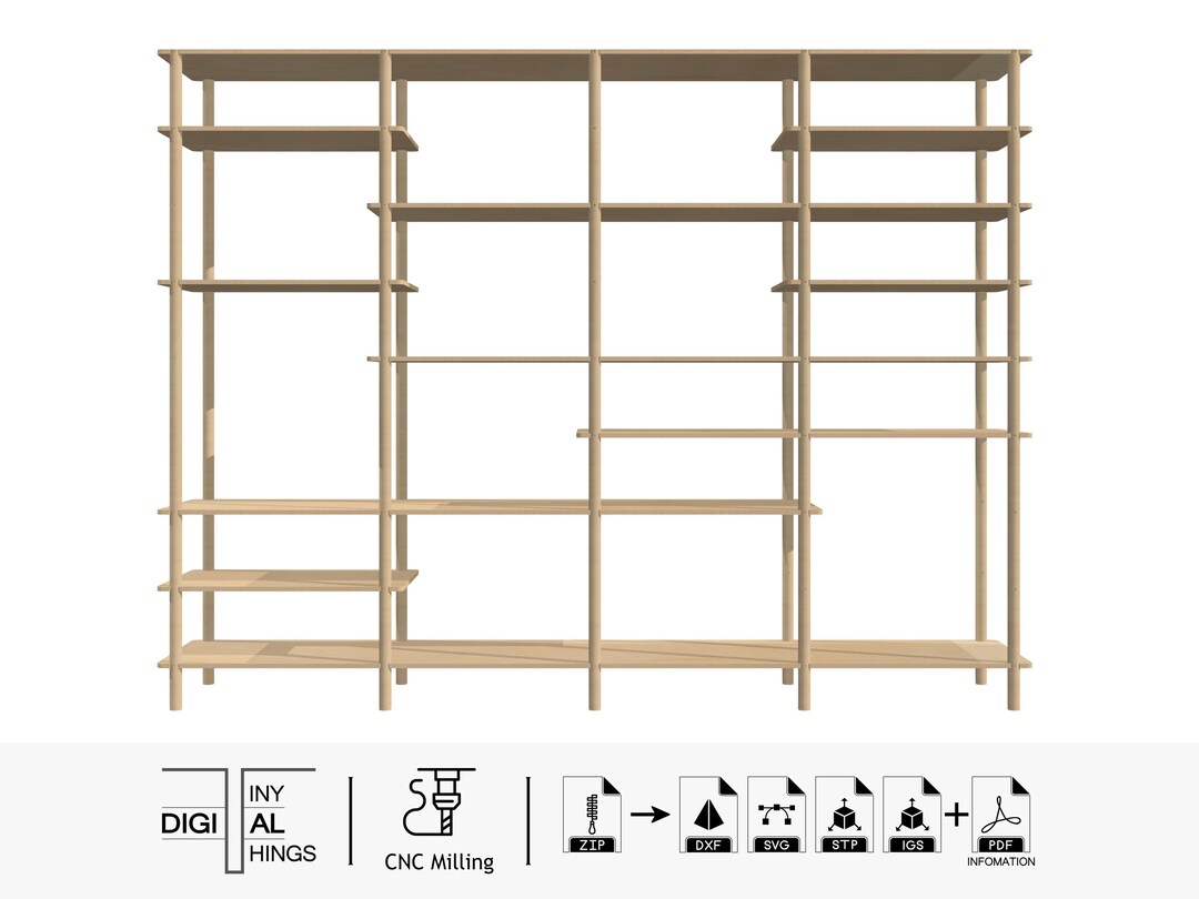 Living Room Bookshelf, Bookcase, Book Storage, Free Standing ...