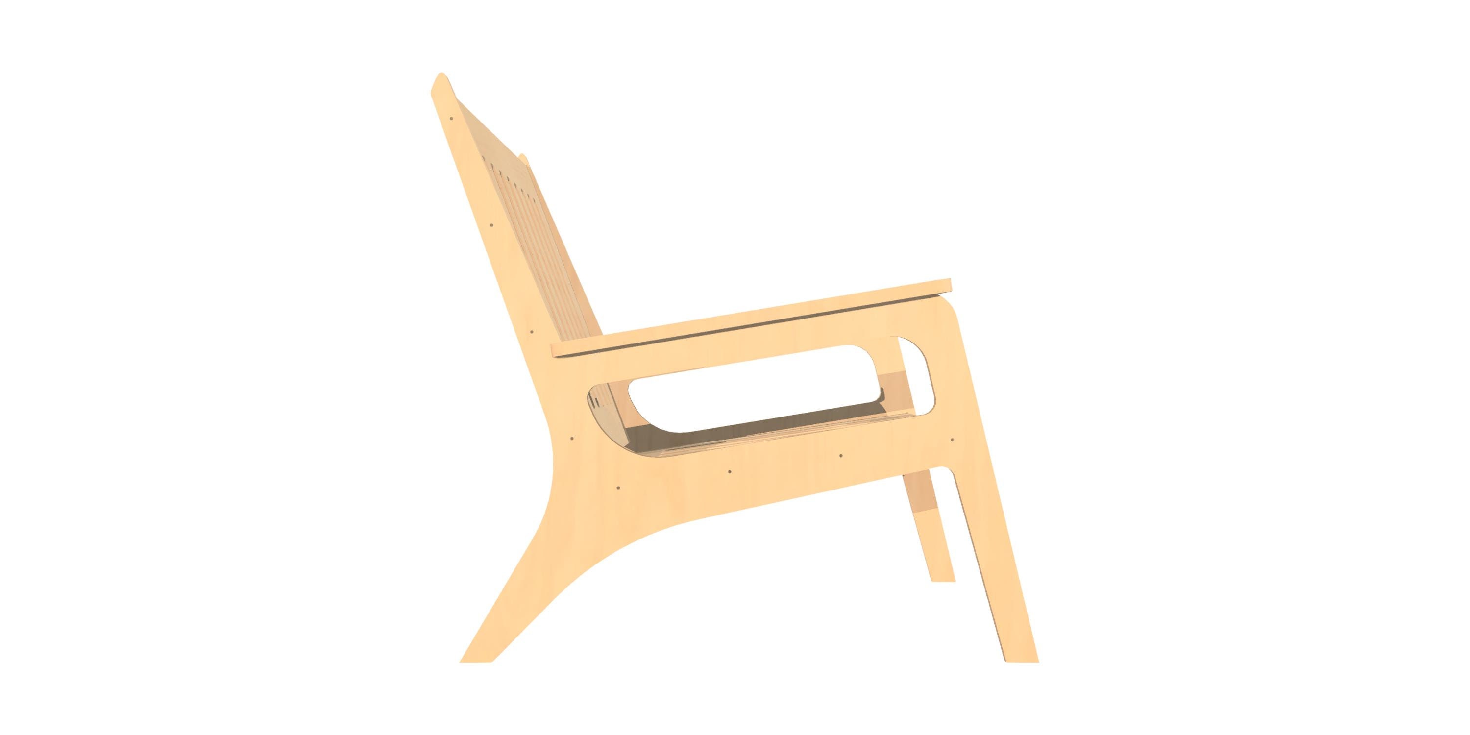 Lounge Chair Digital Files for CNC Cutting Igs, Stl, Stp, Dxf - Etsy
