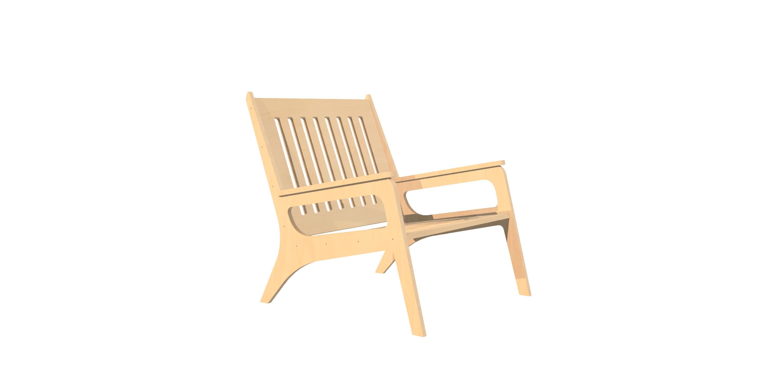 Lounge Chair Digital Files for CNC Cutting Igs, Stl, Stp, Dxf - Etsy