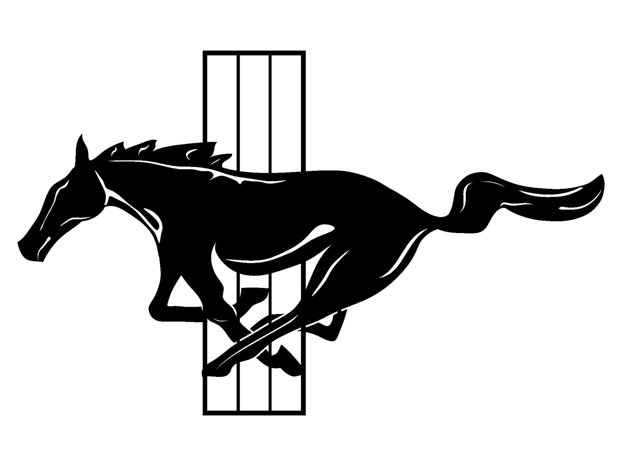 2 in 1 Ford Mustang Logo 2D and 3D Digital Files for Laser Cutting Igs ...