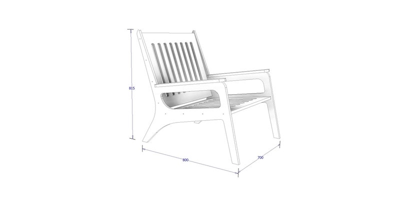 Lounge Chair Digital Files for CNC Cutting Igs, Stl, Stp, Dxf - Etsy
