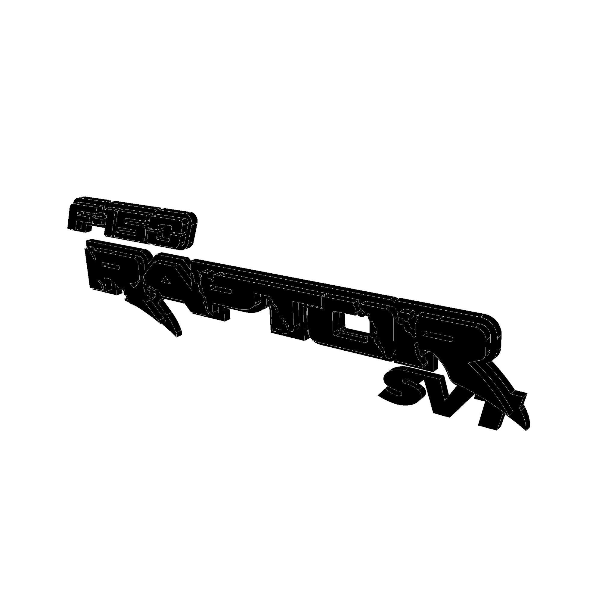 2 in 1 Ford Raptor Logo 2D and 3D Digital Files for Laser - Etsy