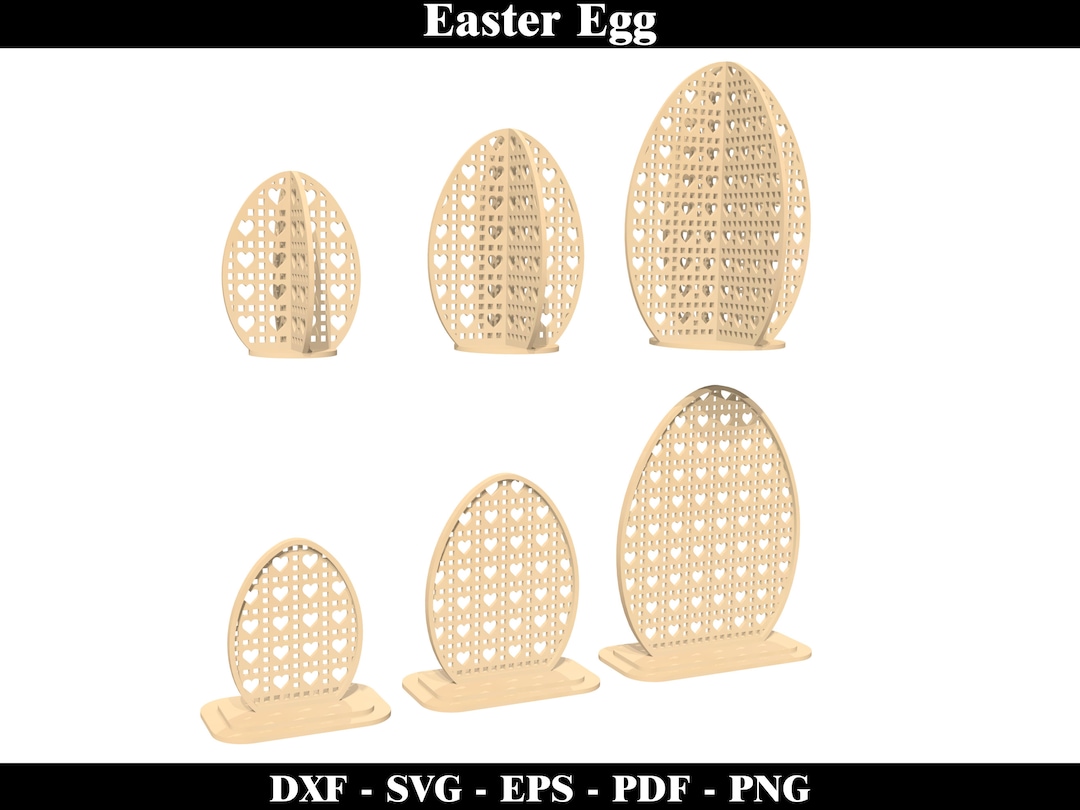 Easter Egg Dxf, Easter Egg Svg, Easter Egg Laser Cutting, Standing ...