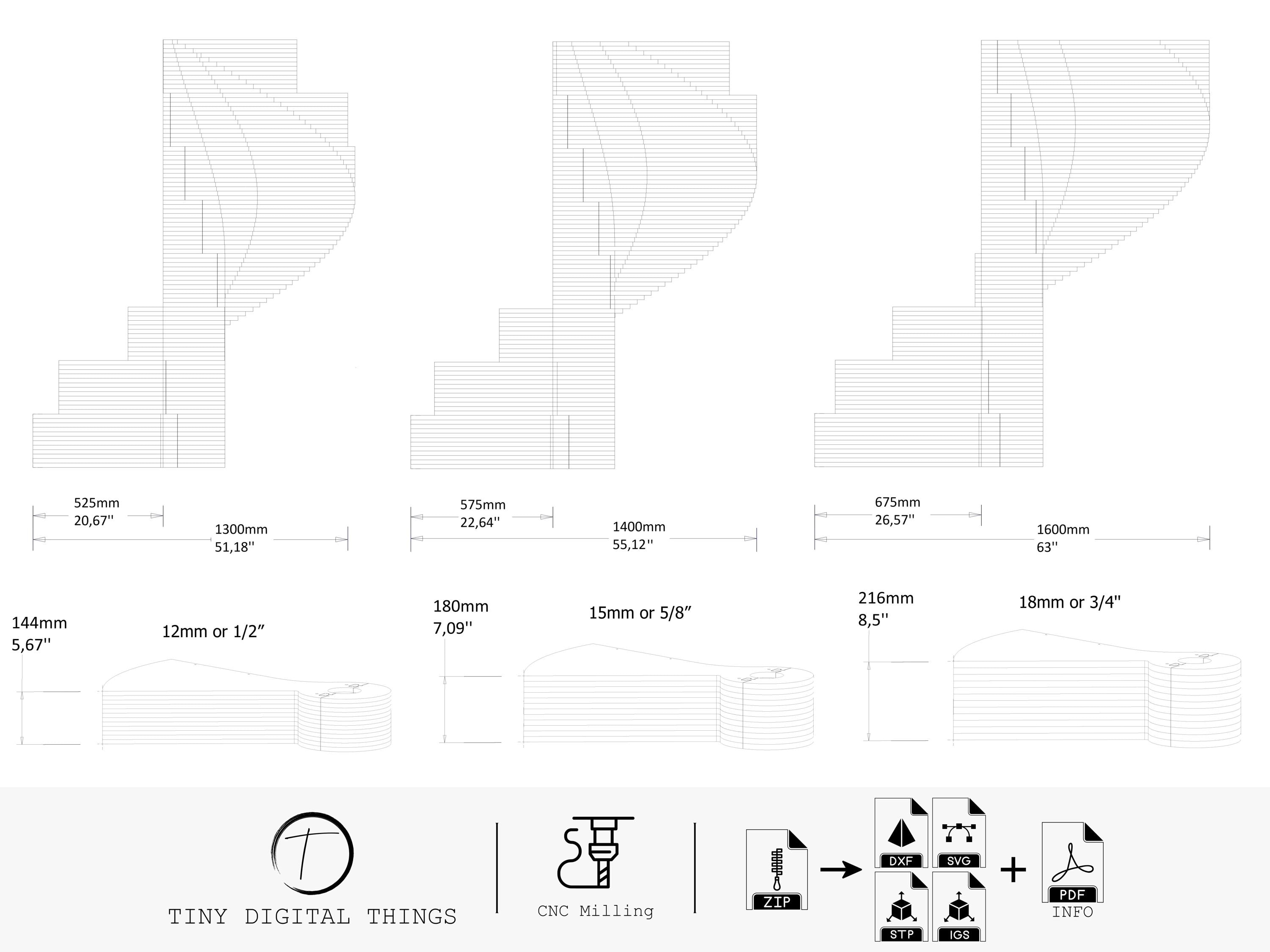 Wooden Spiral Staircase CNC Cut Files | Spiral Stairs | Modern Stairs ...