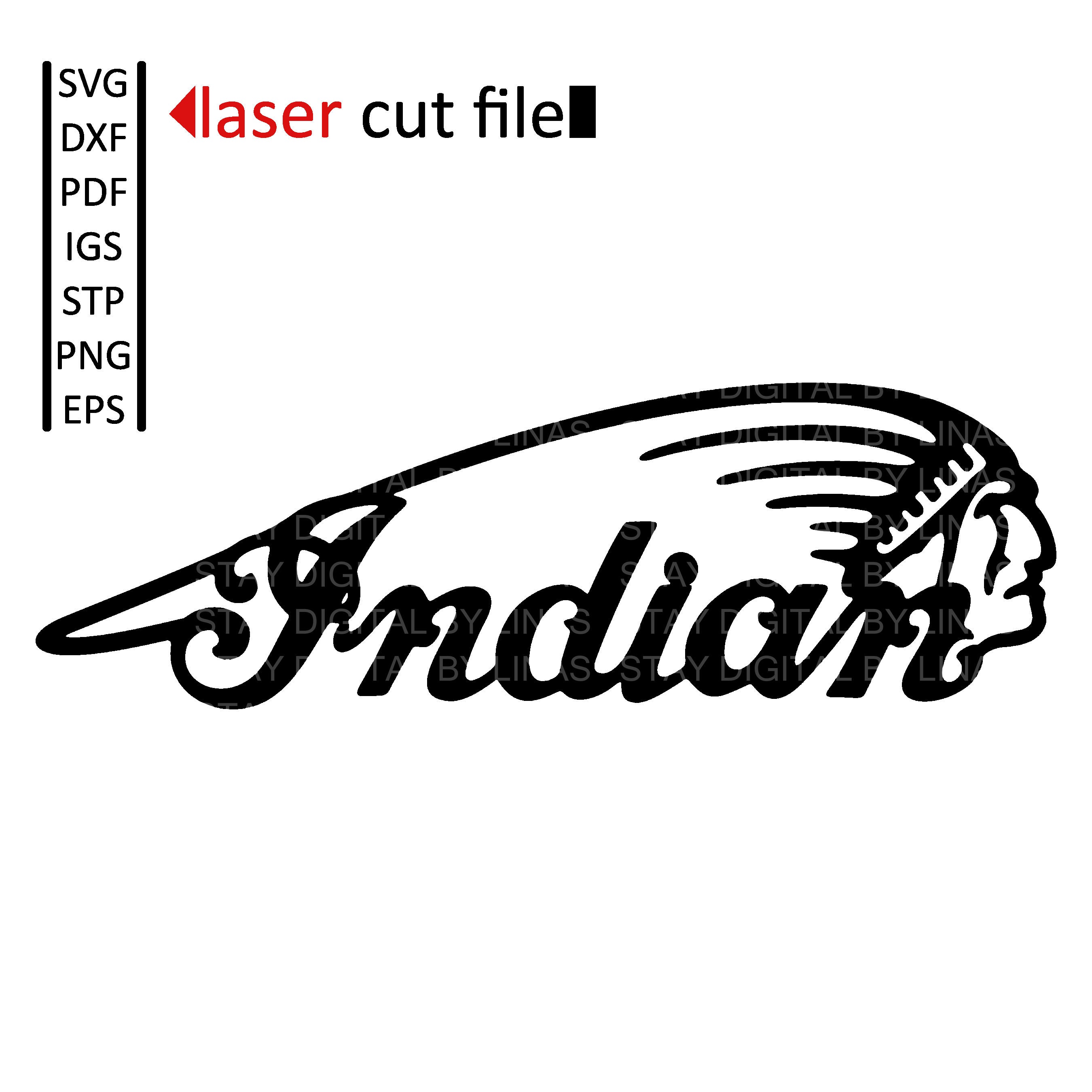 Indian Motorcycle Logo - Digital Files for Laser Cutting - Igs, Stl ...