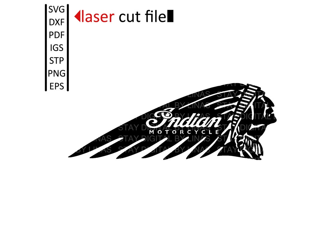 Indian Motorcycle Logo - Digital Files for Laser Cutting - Igs, Stl ...