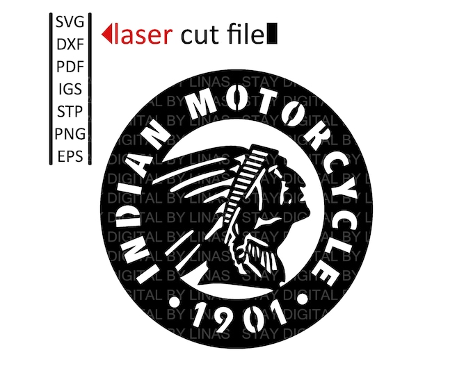 Indian Motorcycle Logo - Digital Files for Laser Cutting - Igs, Stl ...