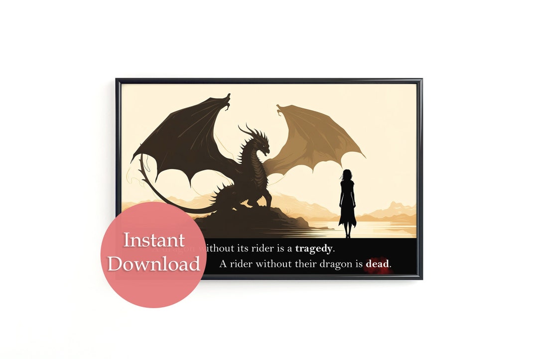 Fourth Wing Print Book Citation Bookworm Merch Dragonriders Wall Art ...