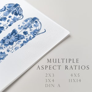 Blue Cowboy Boots Print | Blue Cowboy Boots Wall Art | Minimalist ...