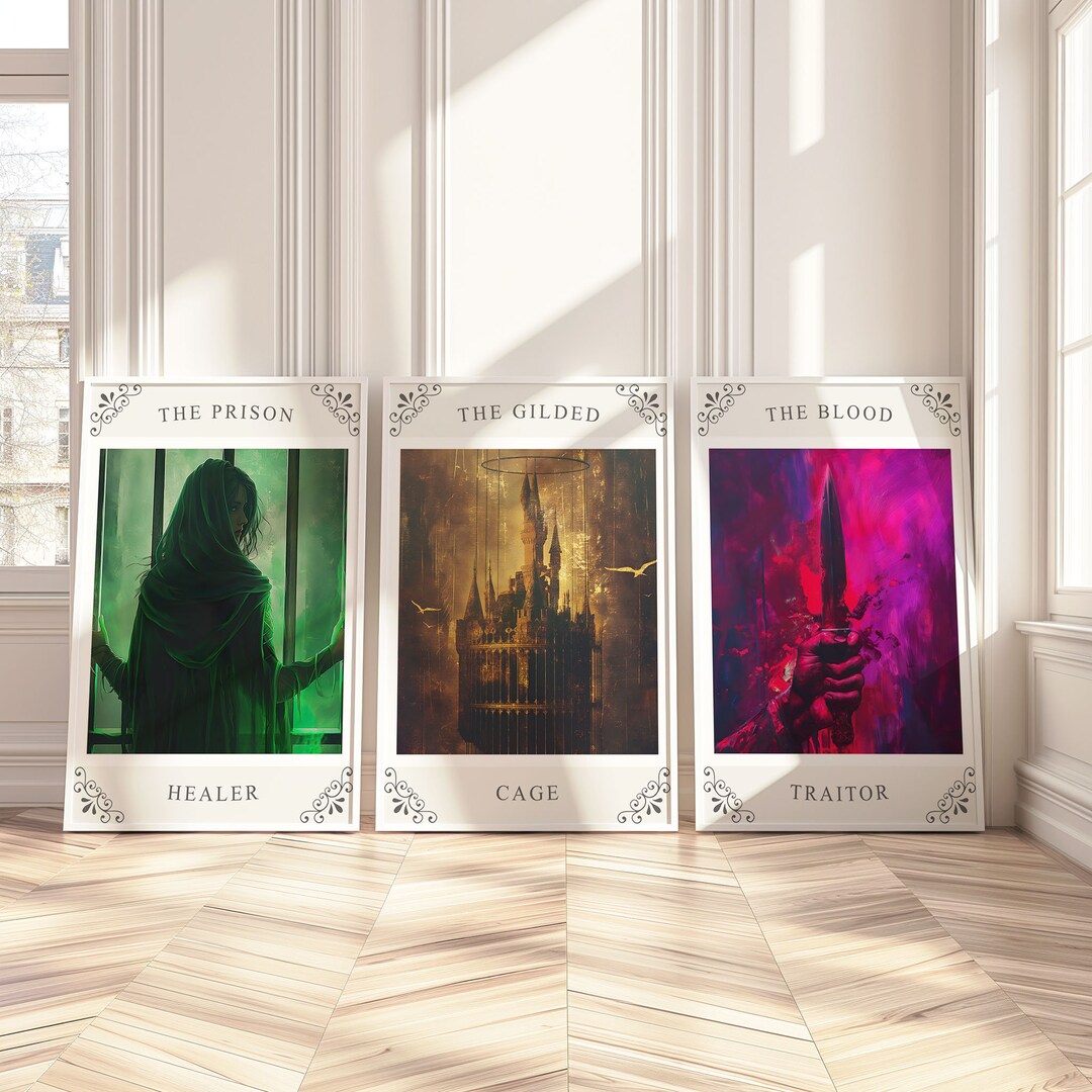 The Prison Healer Set of 3 Prints | the Gilded Cage | the Blood Traitor ...