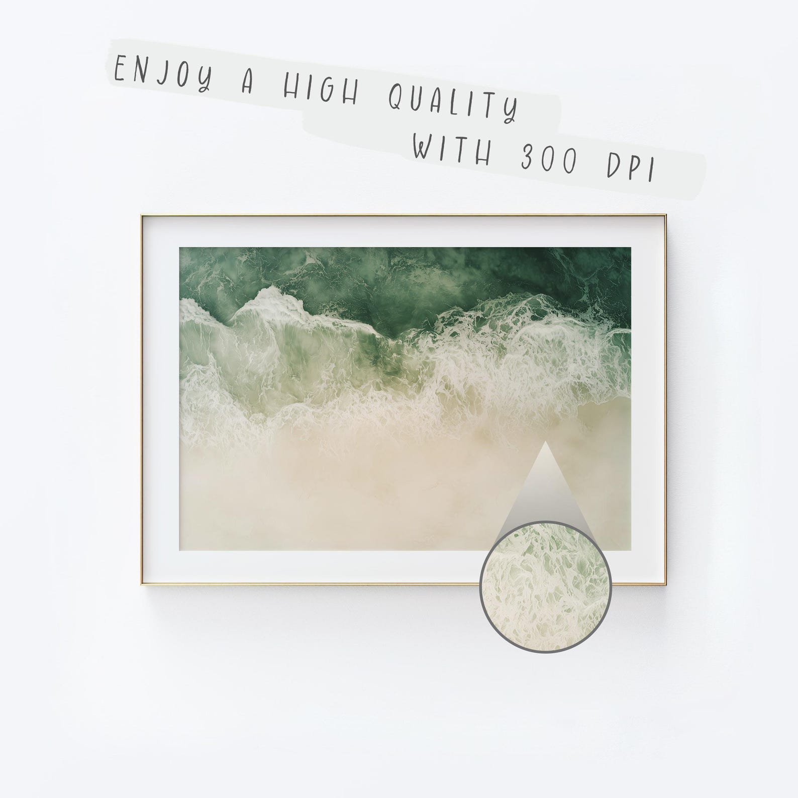 Ocean Waves Sage Green | Coastal Art | Ocean Landscape Oil Painting ...