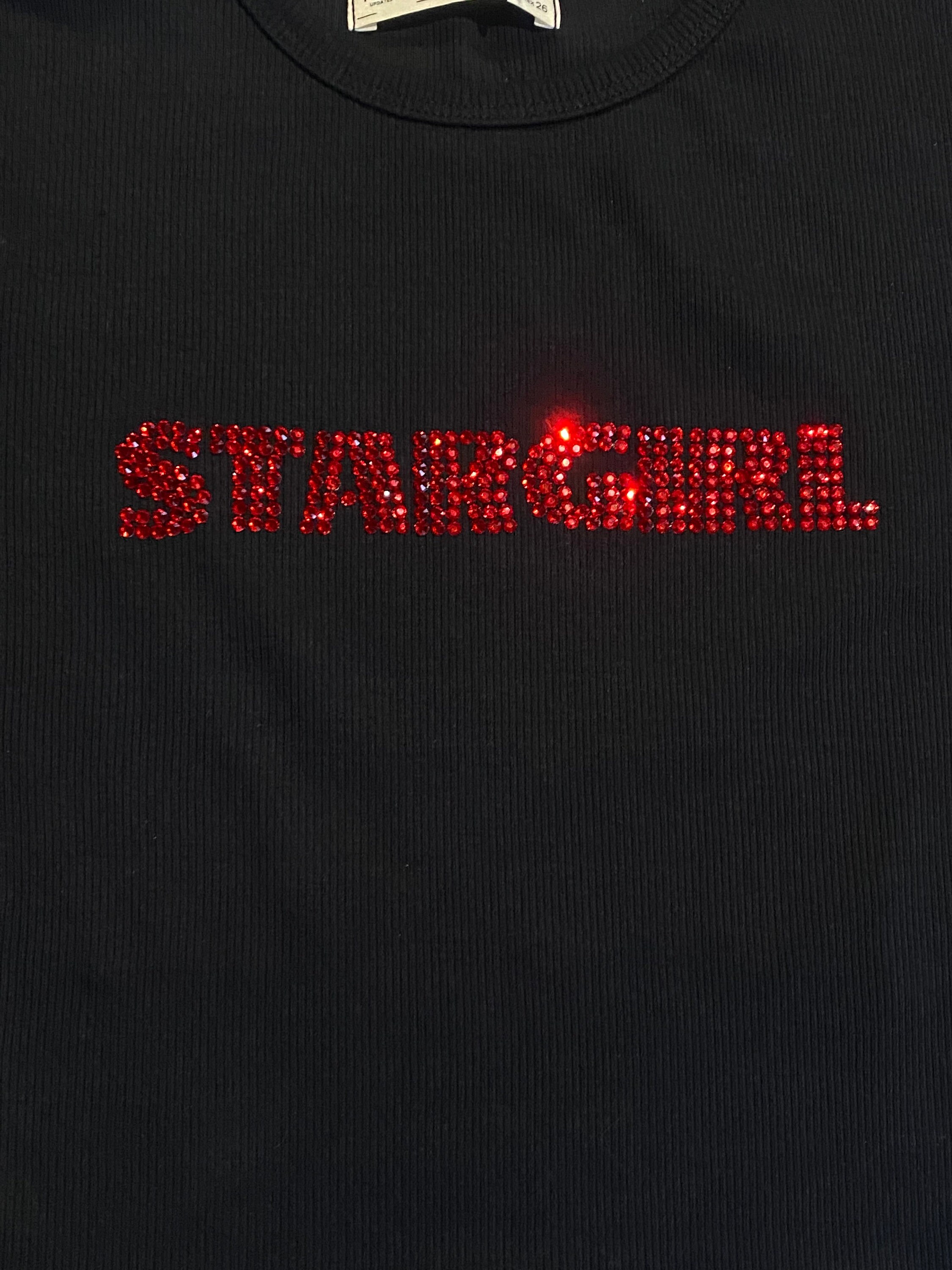Stargirl the Weeknd Logo Handmade Rhinestone Red Top - Etsy