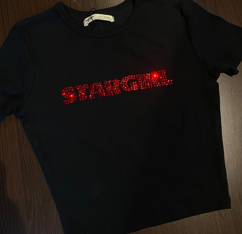 Stargirl the Weeknd Logo Handmade Rhinestone Red Top - Etsy