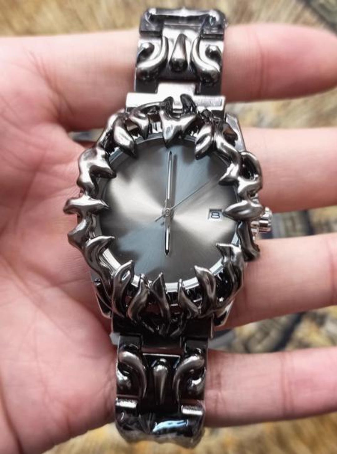 Inferno Watch - Men's Gothic Wrist Watch With Fire - Etsy