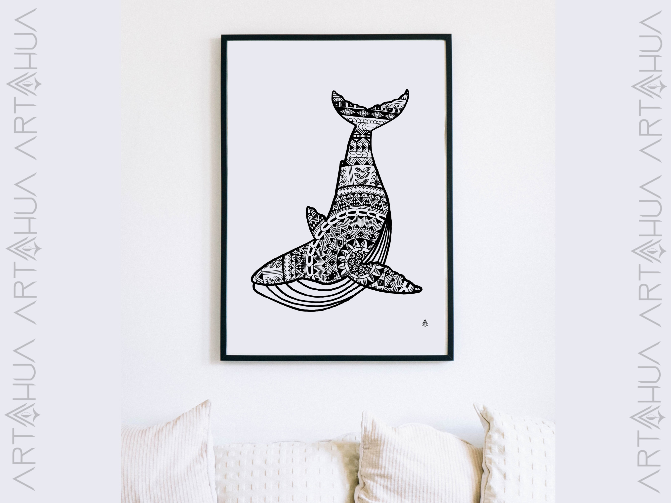 Paikea Humpback Whale Māori Art Print A4 and A3 - Etsy
