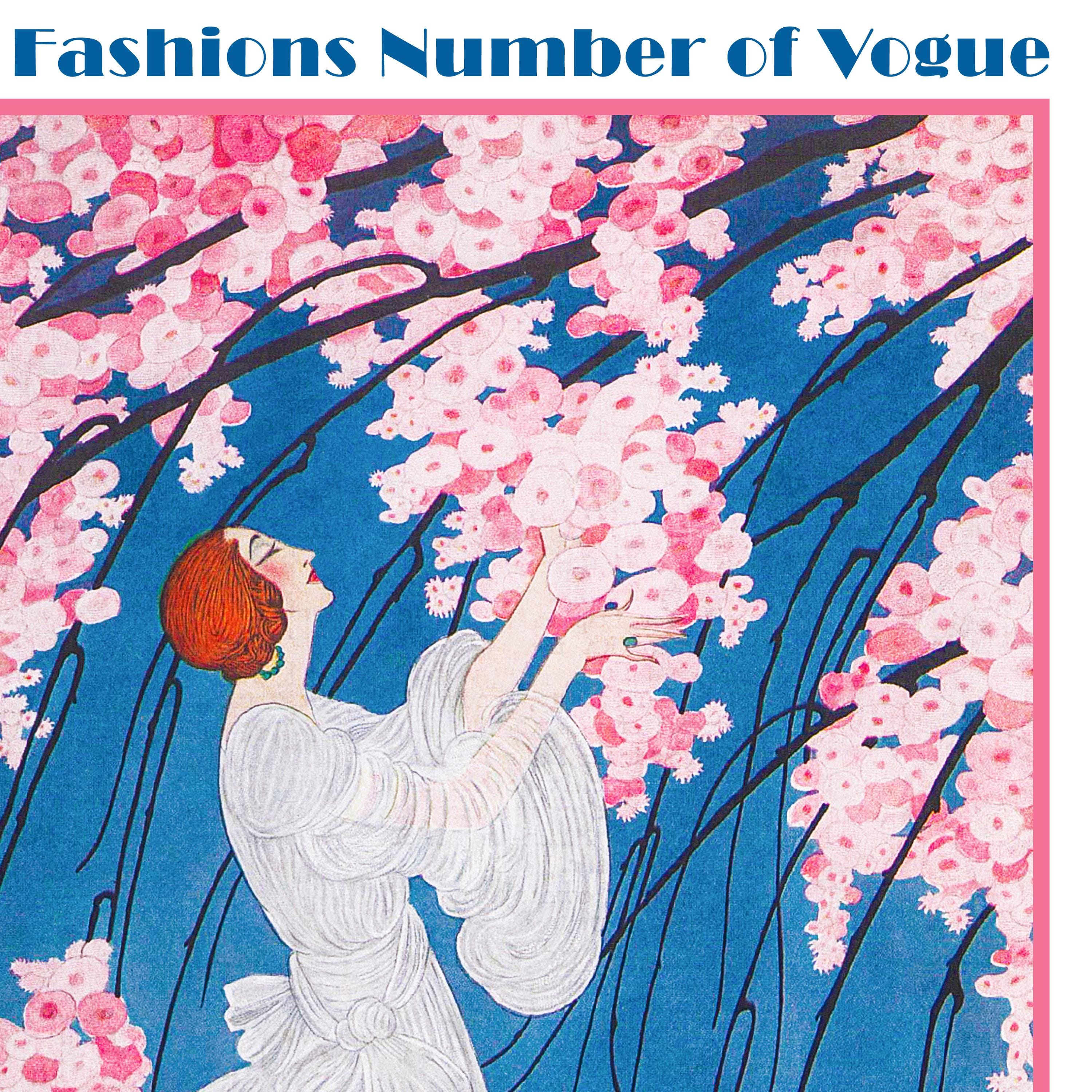 Vintage Art Deco Magazine Cover Wall Art, Spring Cherry Blossom Tree ...