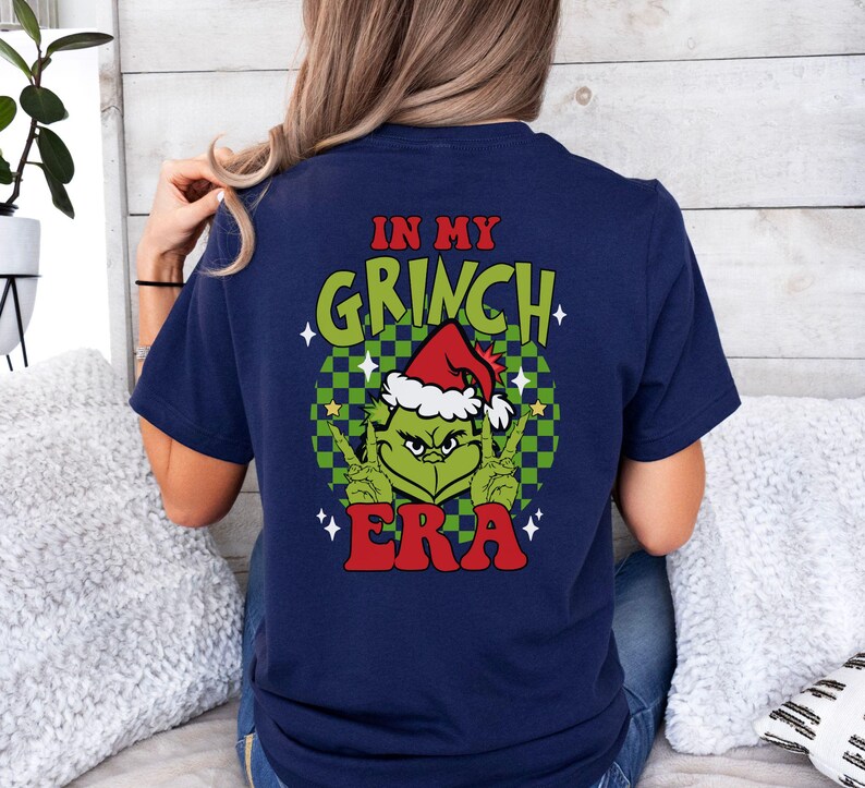 In My Grinch Era Two Sided Christmas Shirt, Retro Grinch Era Christmas ...