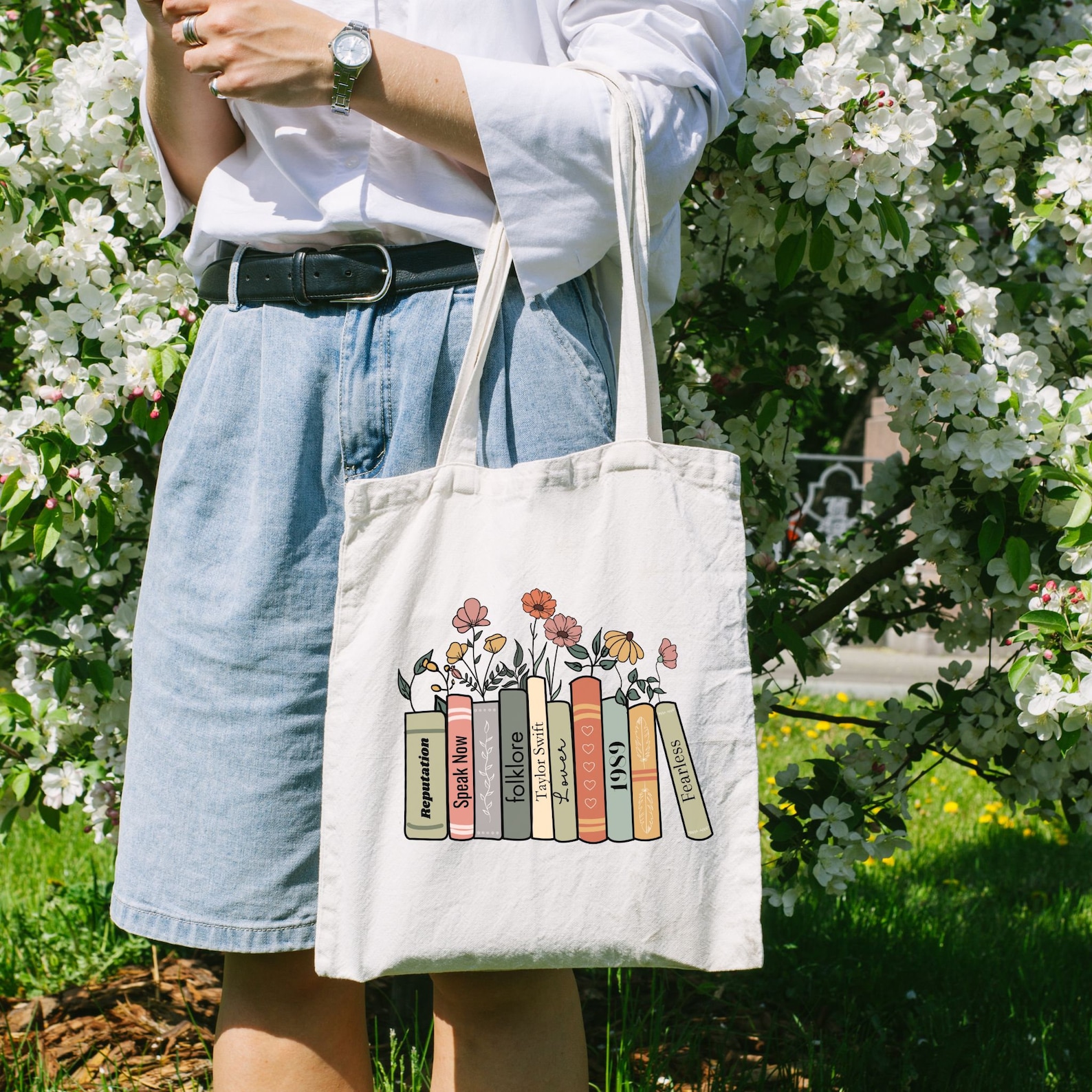 Albums as Books Tote Bag Country Music Tote Bag Trendy Aesthetic for ...