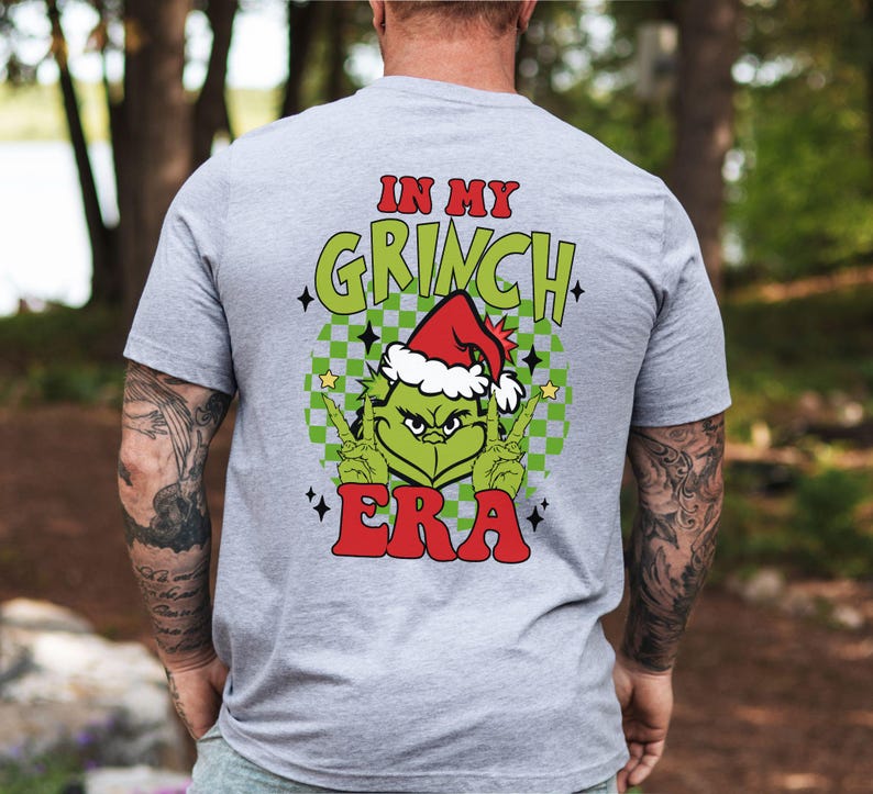 In My Grinch Era Two Sided Christmas Shirt, Retro Grinch Era Christmas ...