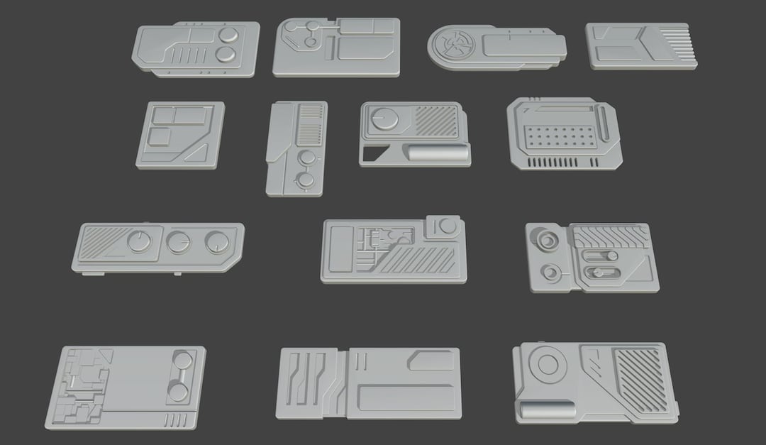 General Greebles Daily Greeble Bundle STL Files (july 2024) - Etsy