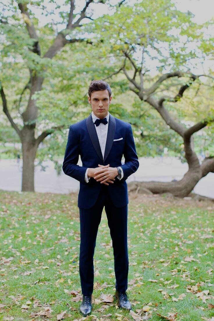 Men Custom Suit Designer Three Piece Blue Tuxedo Men's Suit for Wedding ...
