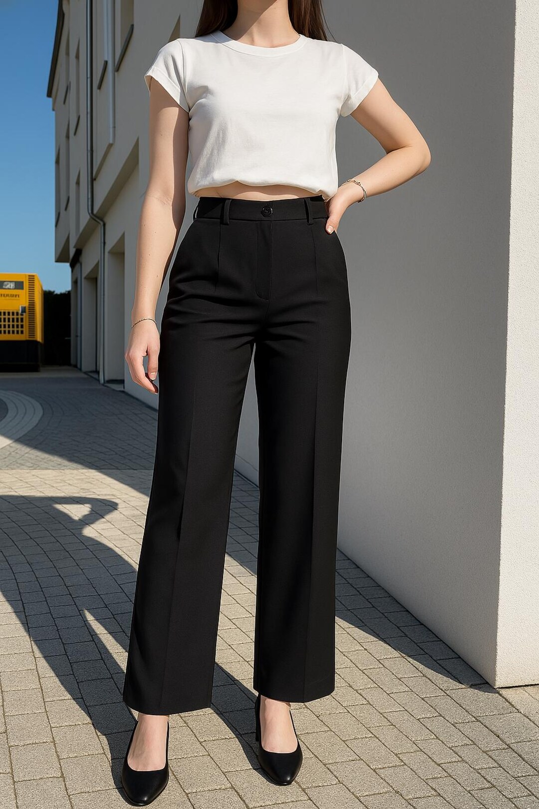 Bell Bottom Pants: Custom Tailored Slim Fit (black Women’s Trousers) - Etsy