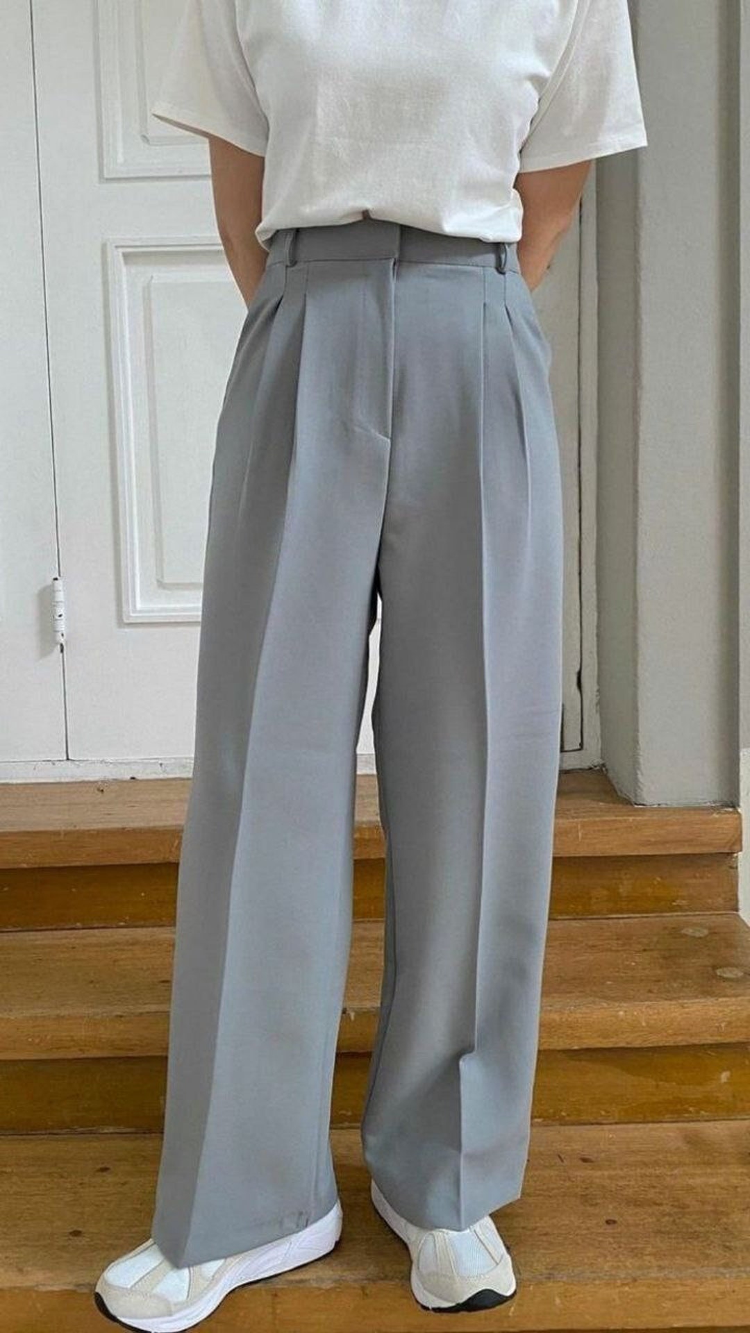 Women Classic Custom Designer Bell Bottom Pant Sky Blue for Business ...
