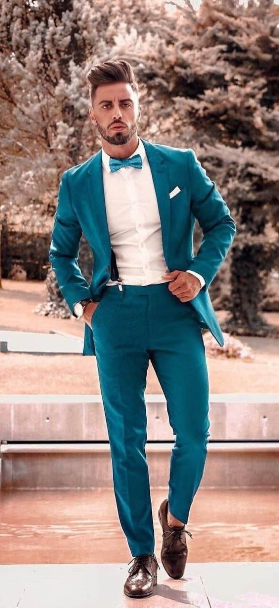Dark teal wedding suit 60 photos - Astyledwedding.com